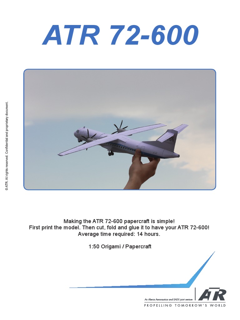 ATR72 Paperkraft Manual | PDF | Industrial Processes | Printing Materials