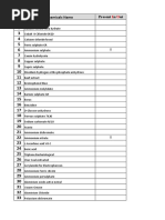 Laboratory Chemical Inventory List | PDF | Chlorine | Chloride