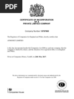 Certificate of Incorporation | PDF