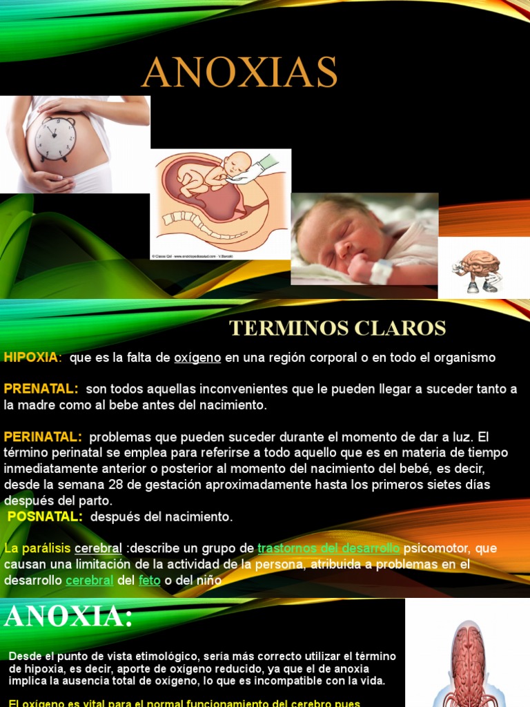 ANOXIAS Pre Peri Pos | PDF | Parto | Hipoxia (médica)