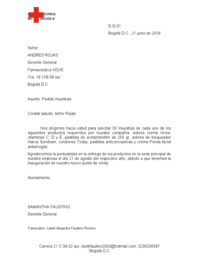 Carta Estilo Semibloque | PDF | Negocios | Finanzas y dinero