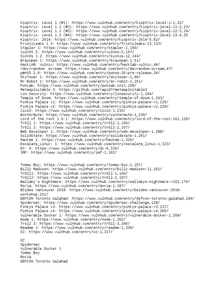 Vuln Hub | PDF | Business