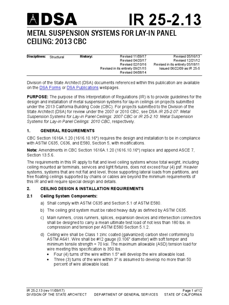 Metal Suspension Systems Guidelines | PDF | Sheet Metal | Duct (Flow)