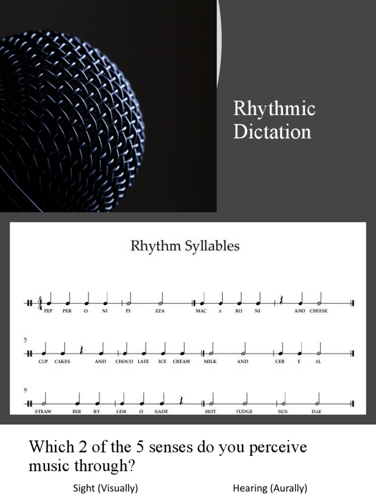 Rhythmic Dictation | PDF | Rhythm | Musical Compositions
