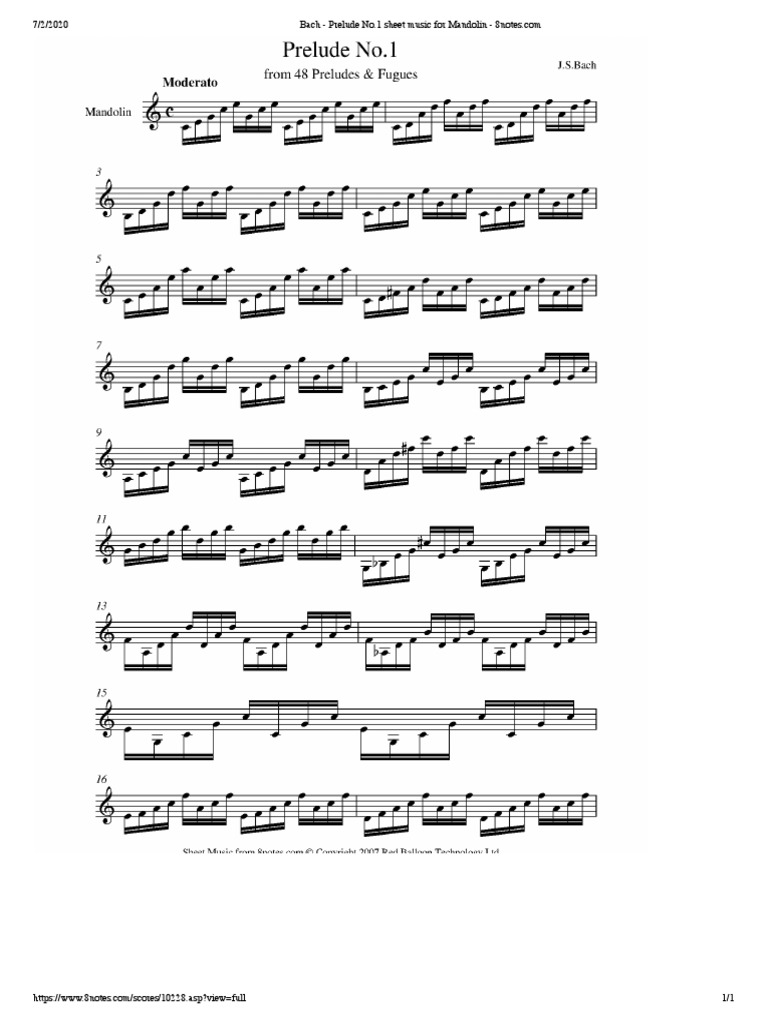 Bach - Prelude No.1 | PDF