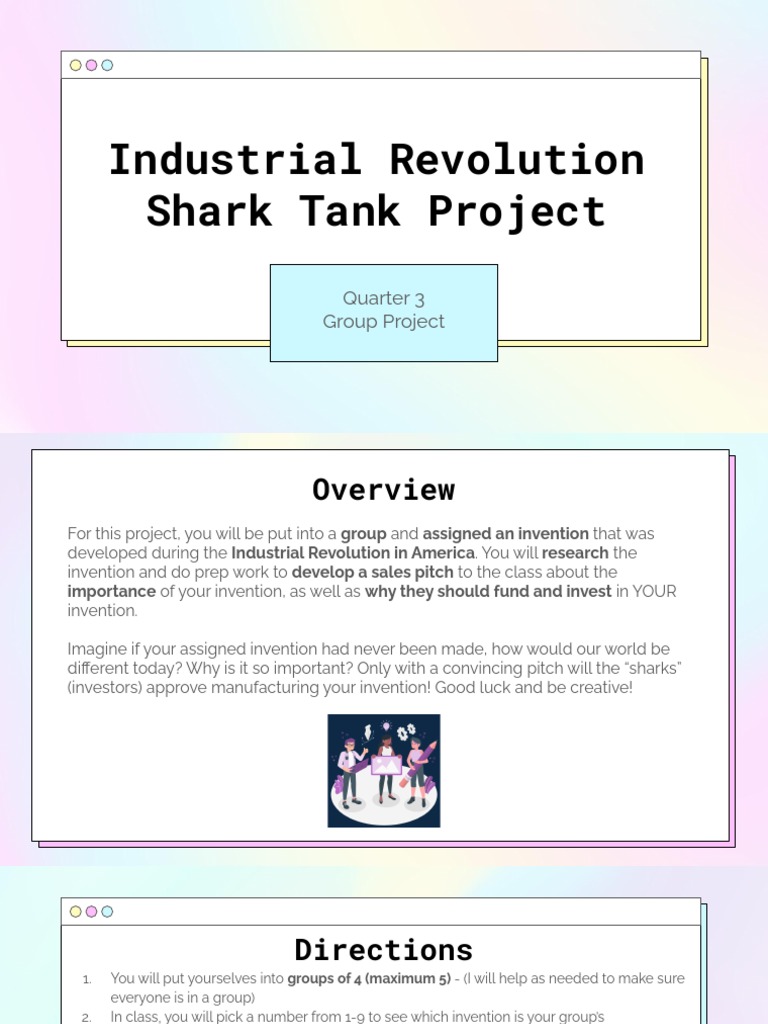 Industrial Revolution Shark Tank Project | PDF | Communication | Business