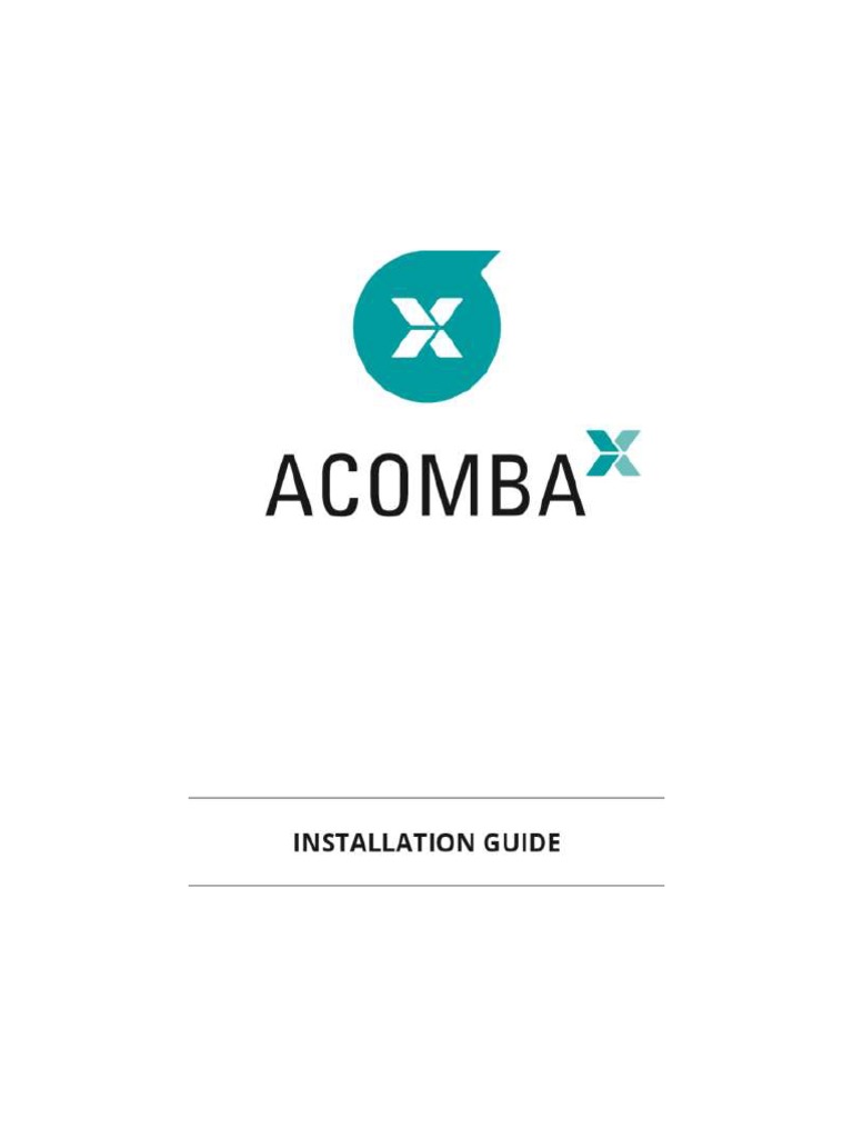 Acomba X Installation Guide | PDF | Operating System | Microsoft Windows