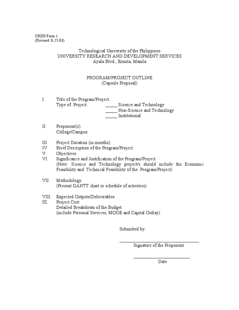 Capsule Proposal Format Guide | PDF