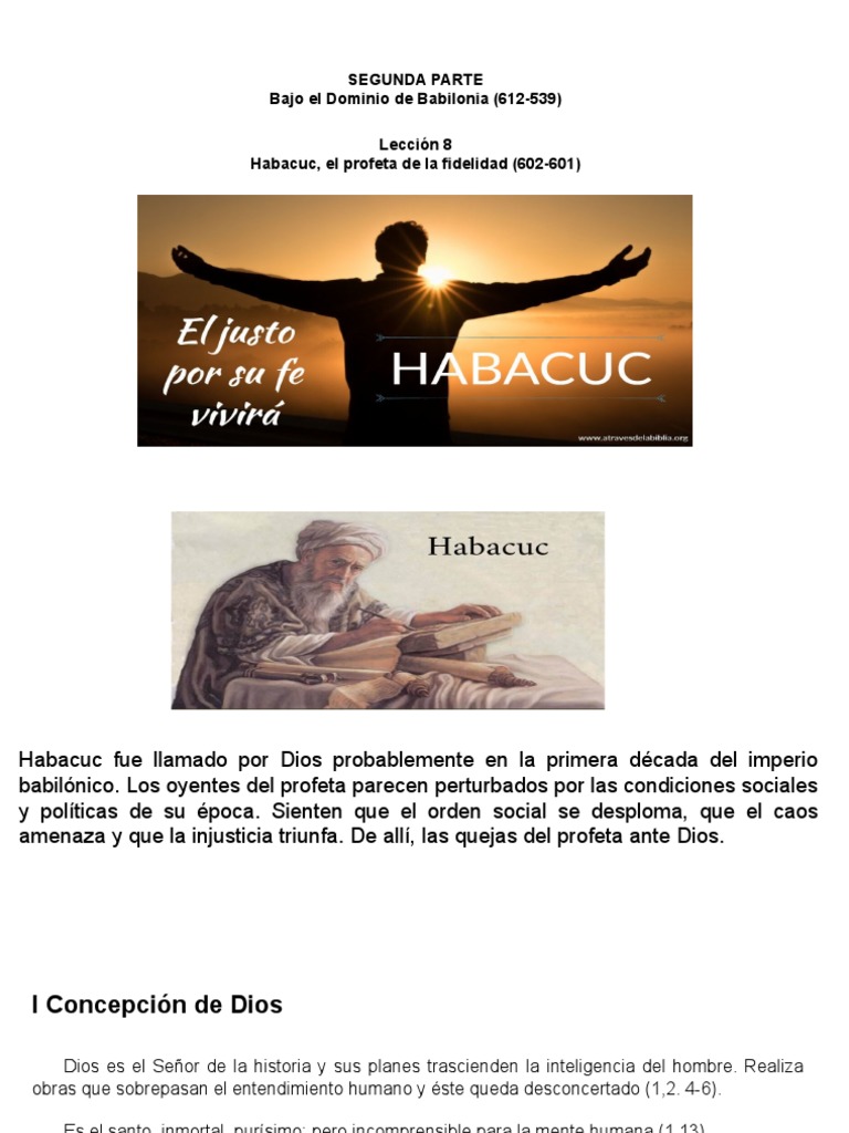 Habacuc: Profeta de la Fidelidad y Justicia | PDF | Creencia religiosa ...