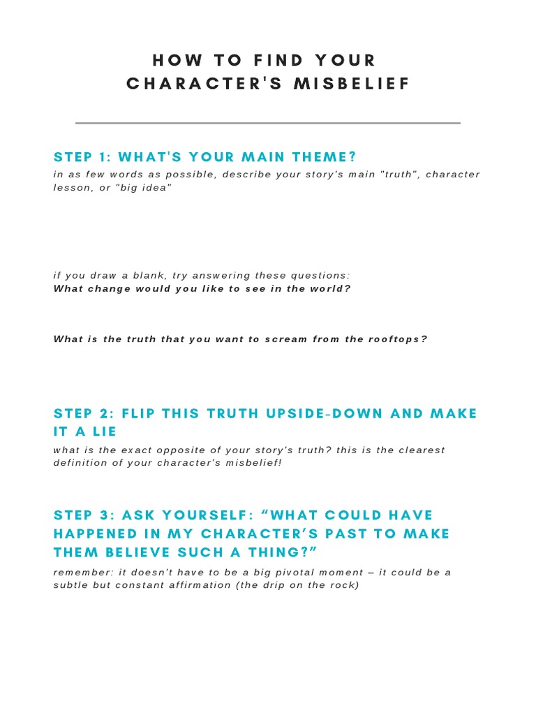 Discovering Your Character's Misbelief | PDF