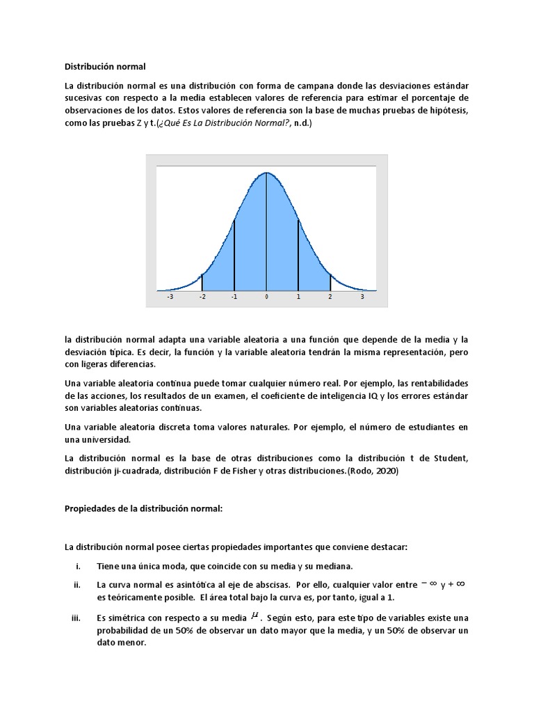 Distribución Normal | PDF | Distribución de probabilidad | Desviación ...