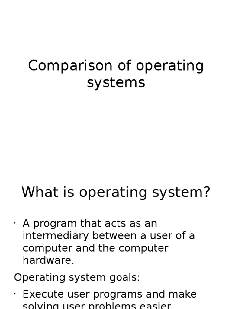 Operating Systems Comparison Guide | PDF | Operating System | Linux