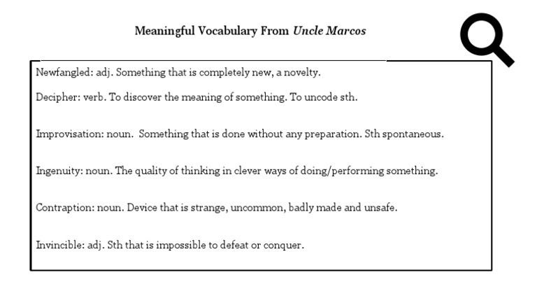 Uncle Marcos Words | PDF