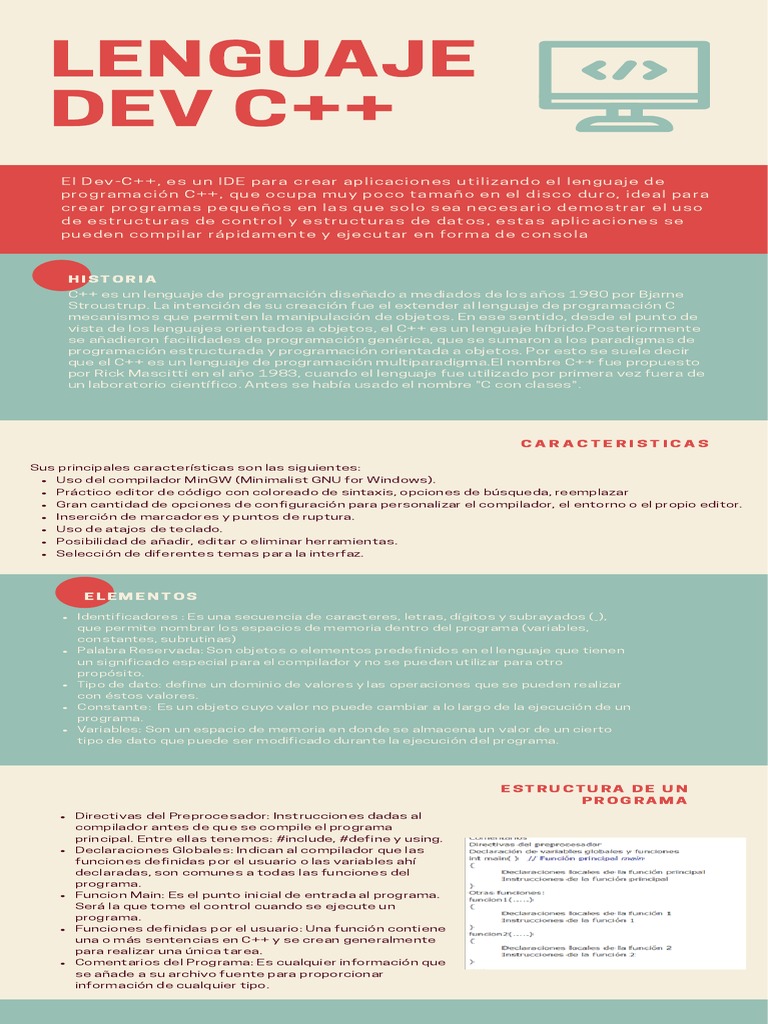 Lenguaje Dev C++ | PDF | Programa de computadora | Programación
