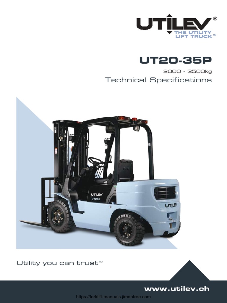Utilev UT20-35P Forklift Brochure | PDF | Steering | Forklift
