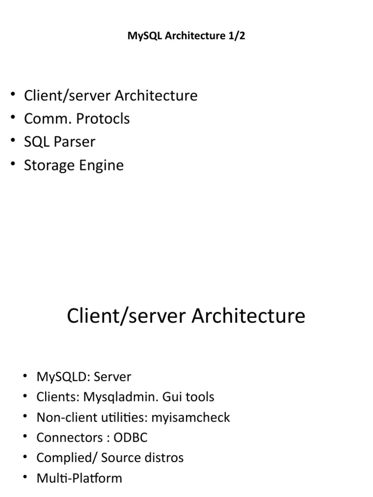CBT MySQL Architecture 1 | PDF