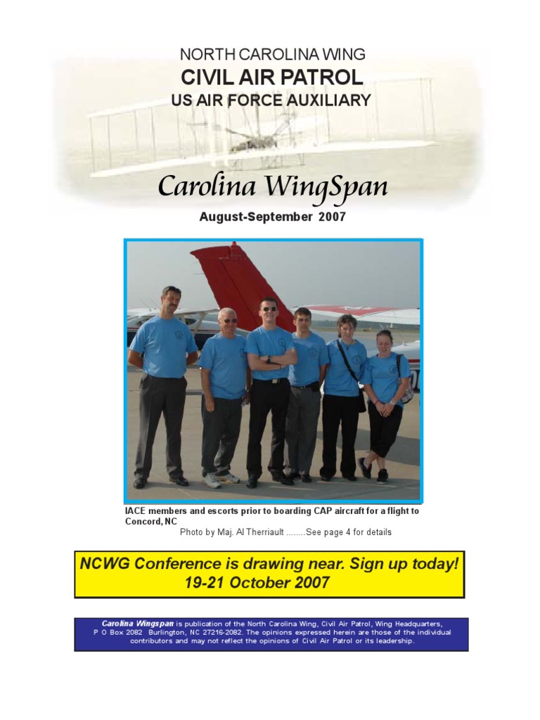 Carolina Wingspan: NC Wing CAP News | PDF | Civil Air Patrol | United ...