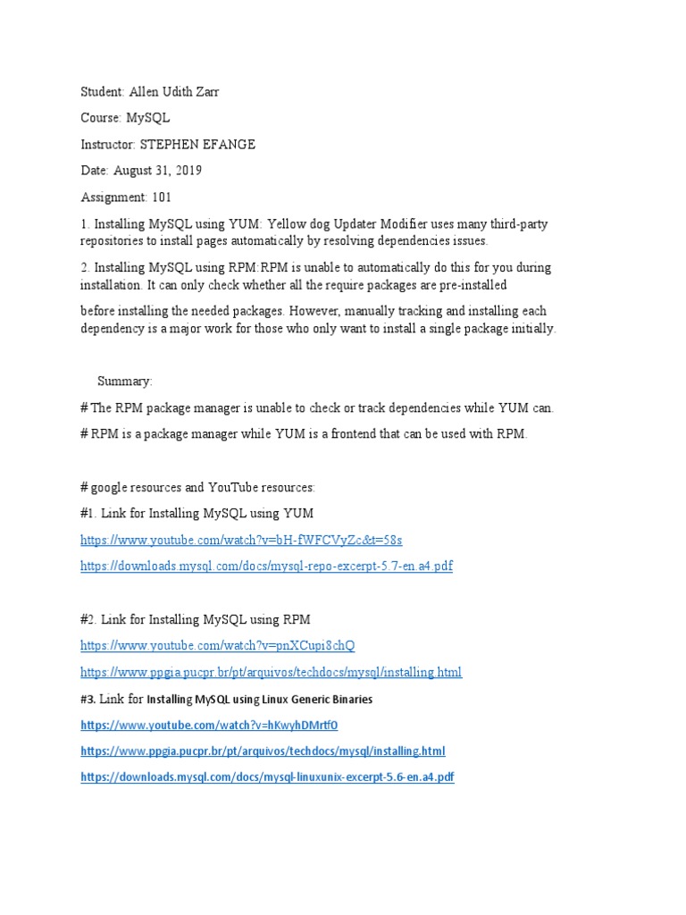 3 Installing Mysql Using Linux Generic Binaries Pdf 