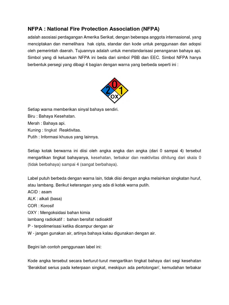 Simbol dan Klasifikasi Kebakaran Menurut NFPA (National Fire Protection ...