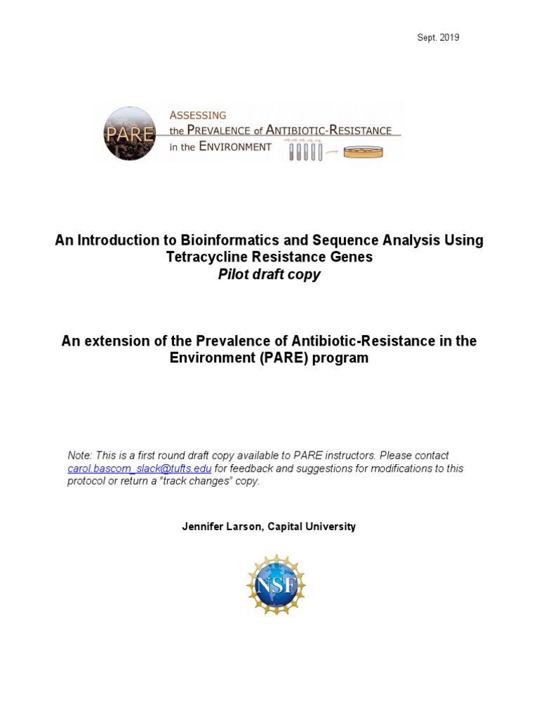 PARE Introduction To Bioinformatics.v3 | PDF | National Center For ...