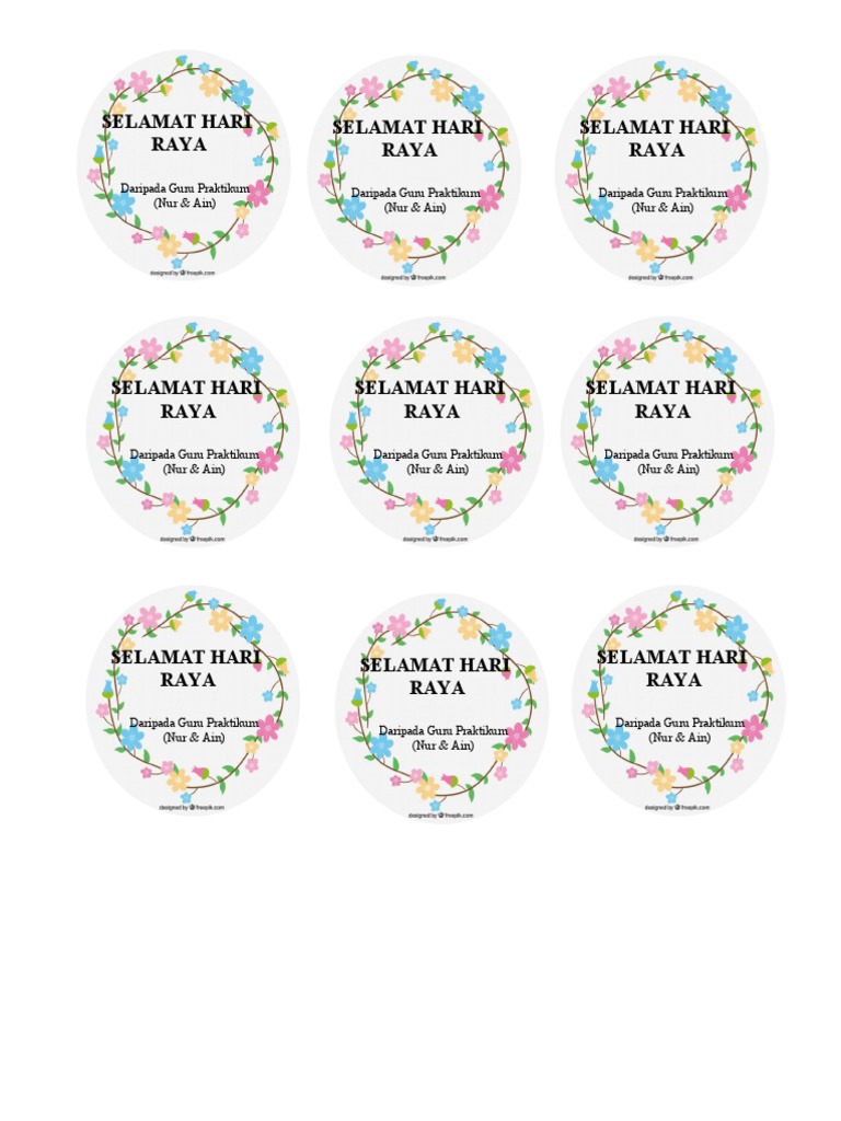 Sticker Hari Raya | PDF