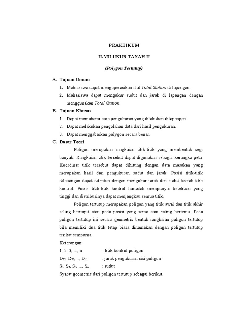Praktikum Polygon Tertutup | PDF