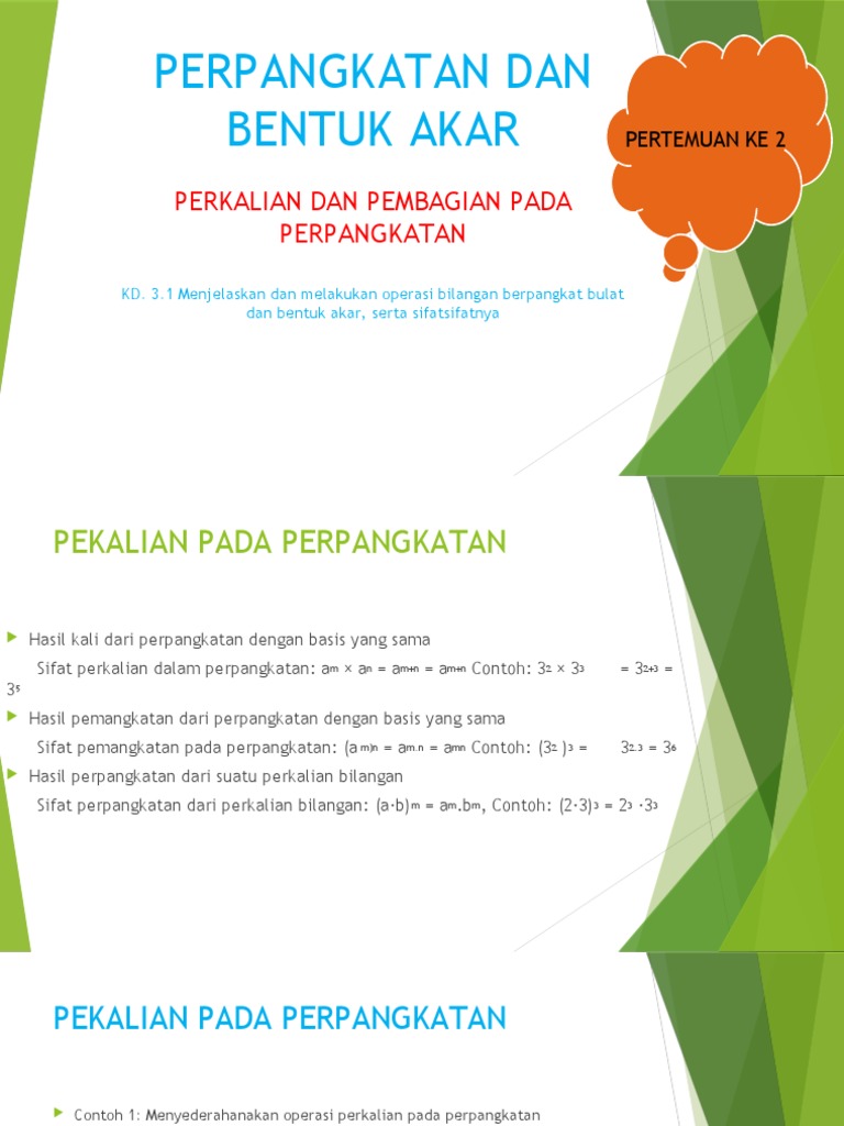 Operasi Perpangkatan dan Akar | PDF | Sains & Matematika