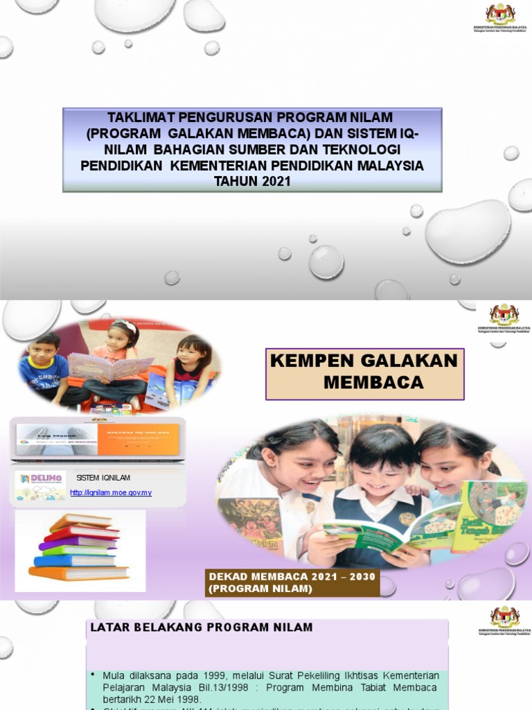 Slaid Taklimat Program NILAM 2021 | PDF