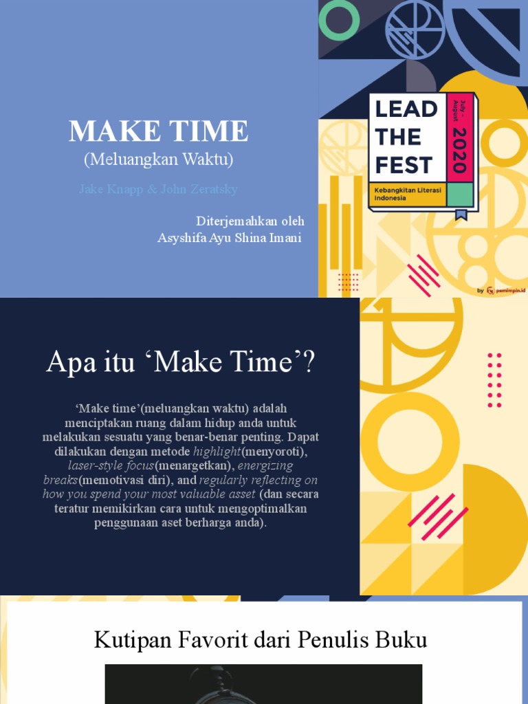 730 Make Time | PDF | Pengembangan Diri