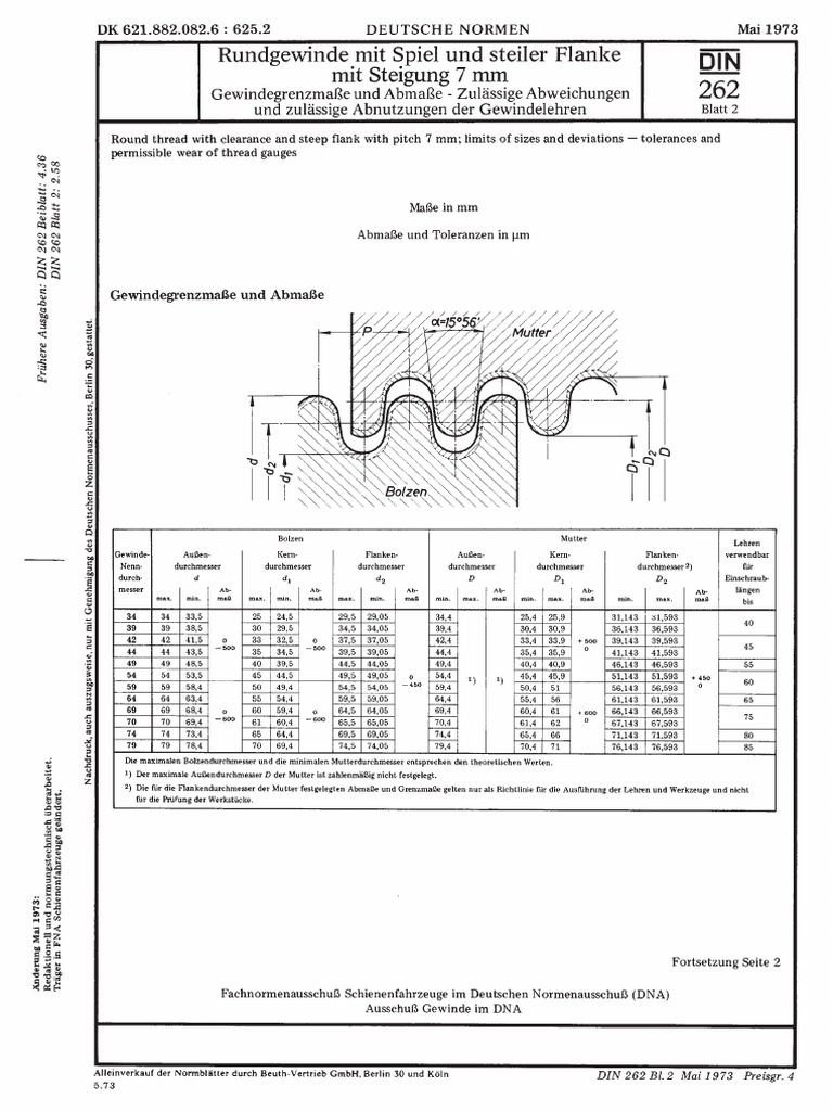 Din 262-2 1973-05 | PDF