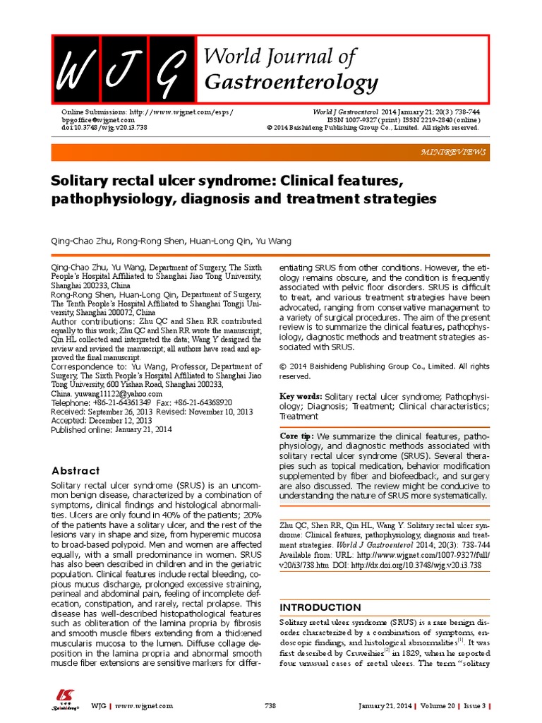 SRUS Clinical Features | PDF | Rectum | Gastroenterology