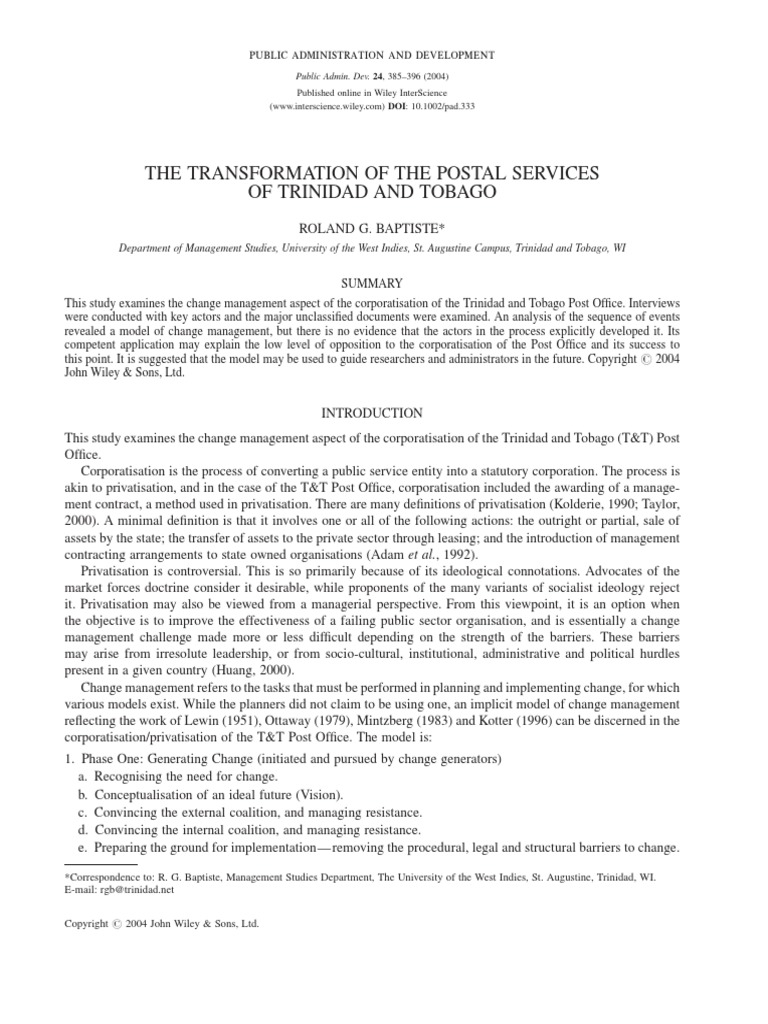 TT Post Case Study | PDF | United States Postal Service | Mail