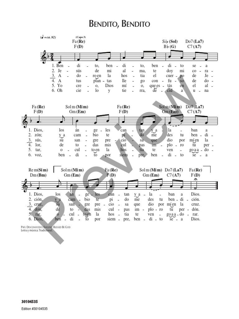Bendito, Bendito | PDF