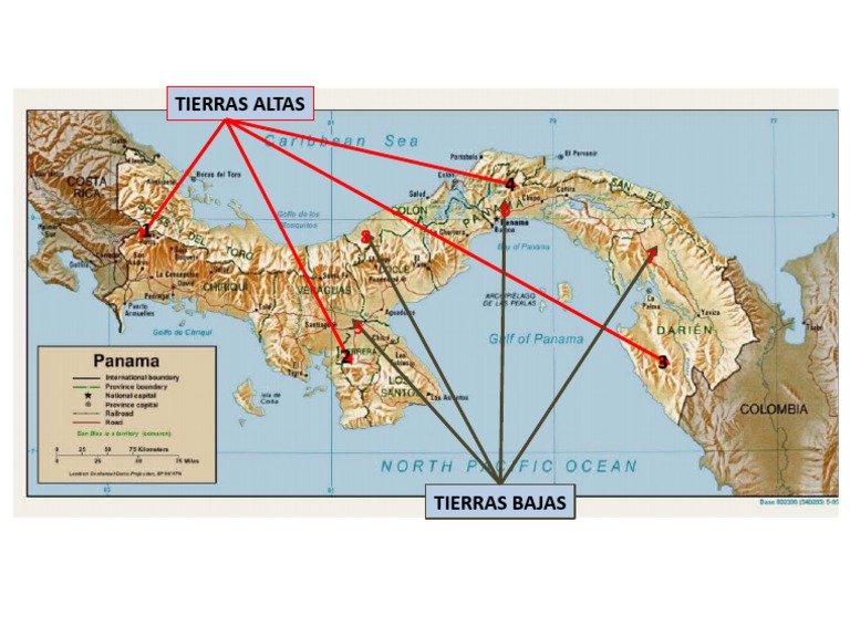 Mapa de Tierras Altas y Bajas de Panamá | PDF