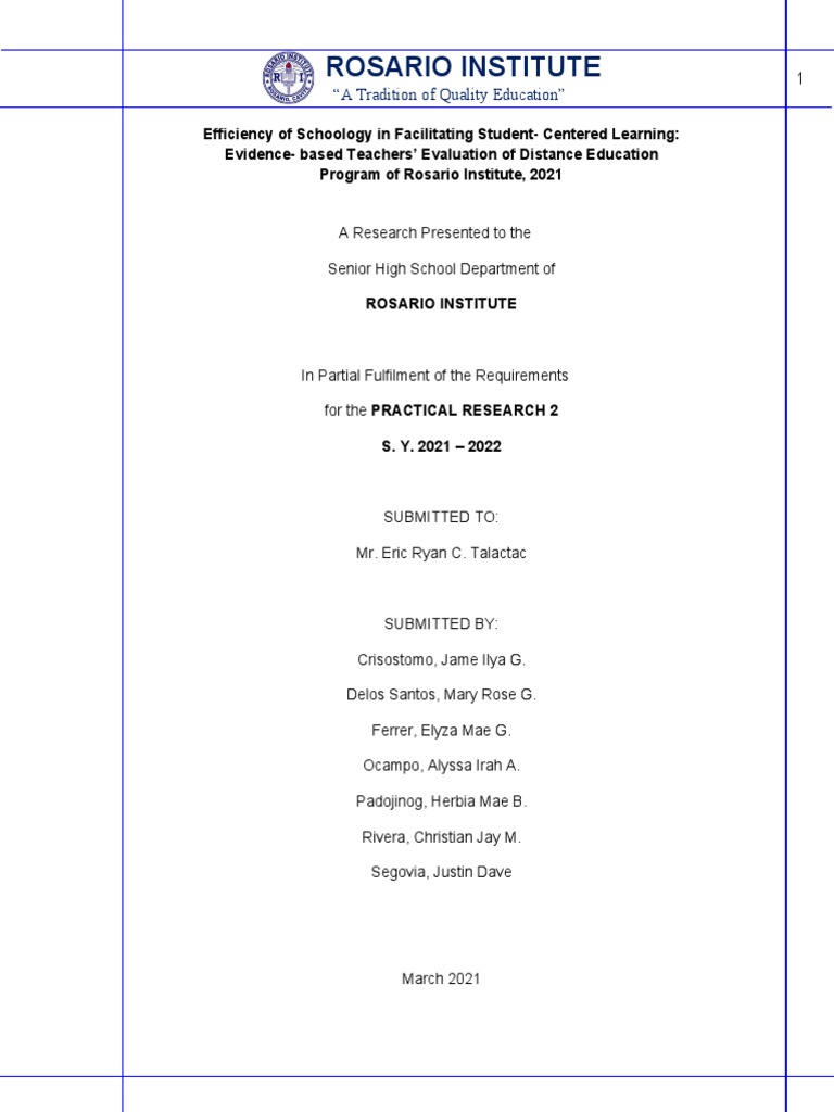 Research+paper Sample | PDF | Survey Methodology | Educational Technology