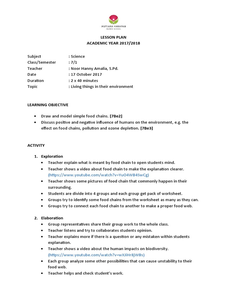 Lesson Plan K13 | PDF