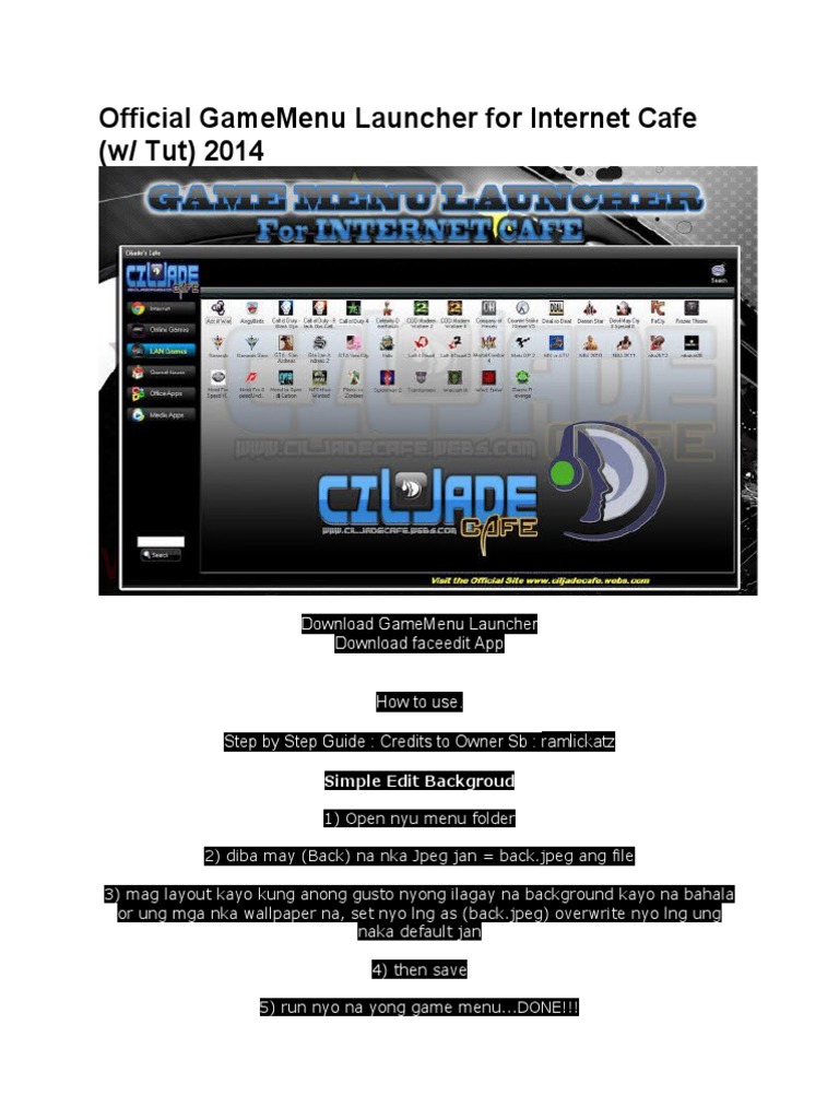 GameMenu Launcher for Cyber Cafes | PDF | Windows Registry | Operating ...