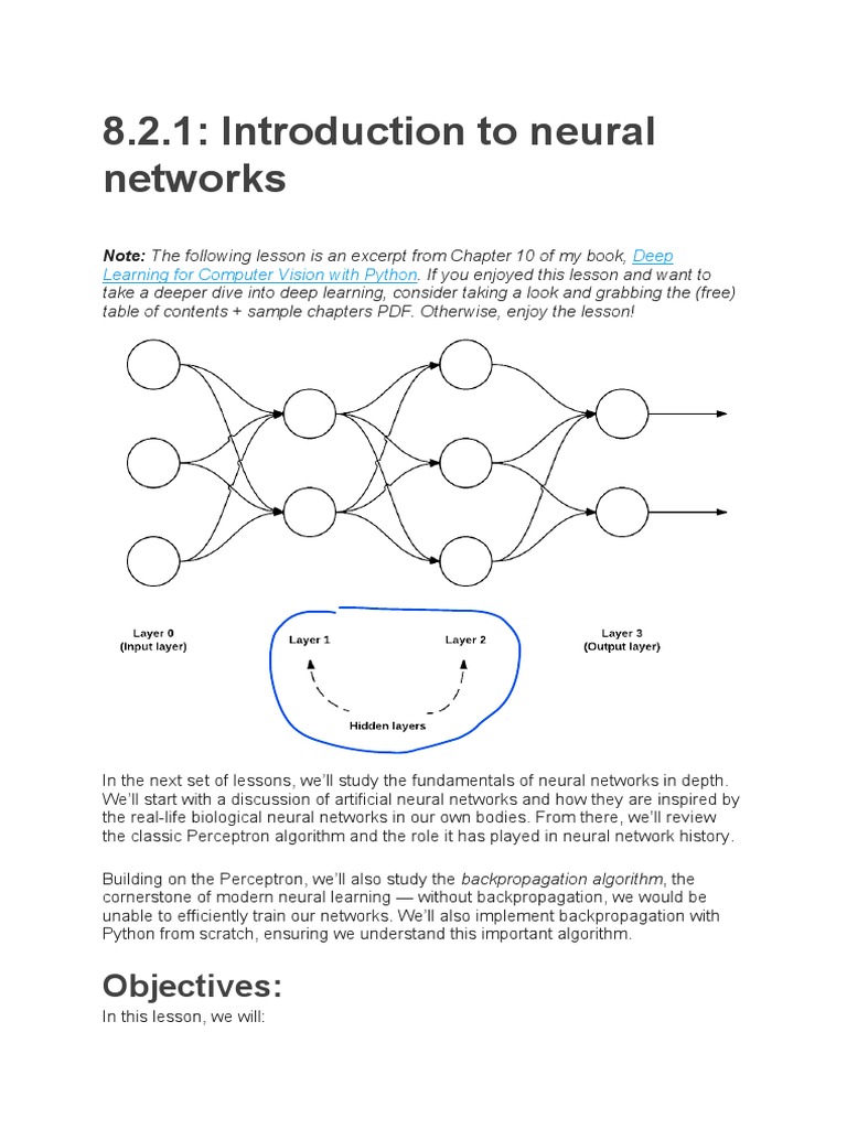 8.2.1: Introduction To Neural Networks: Objectives | PDF | Artificial Neural Network | Dendrite