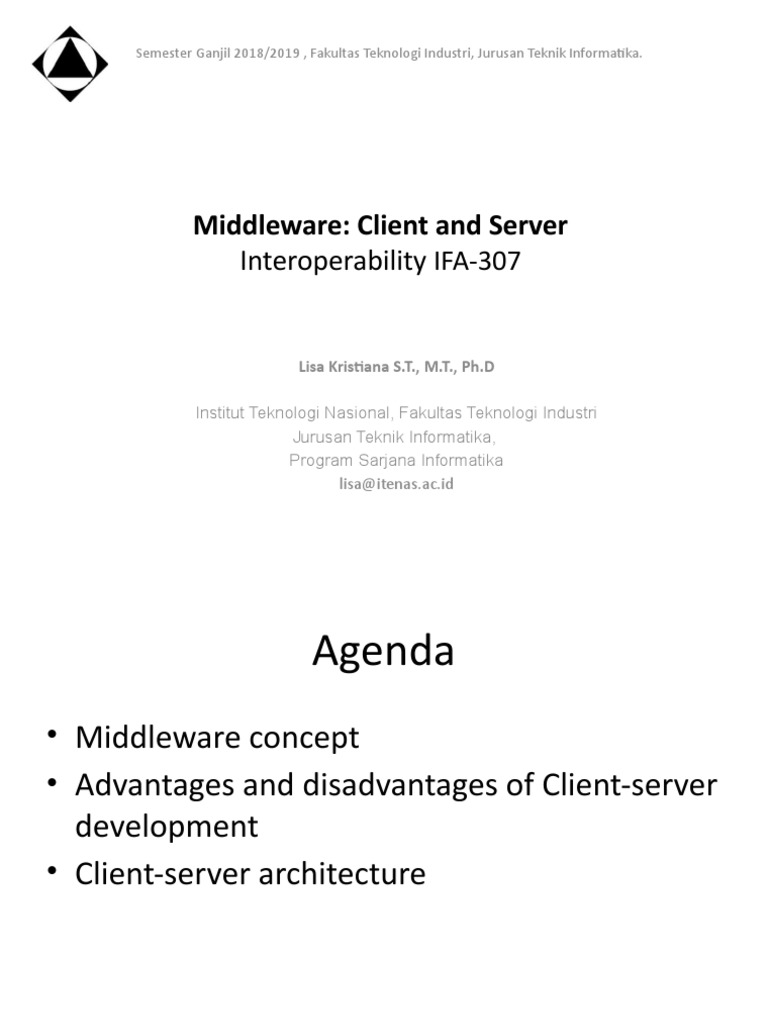 Middleware Concept and Client-Server Architecture in Distributed Systems | PDF | Client–Server ...