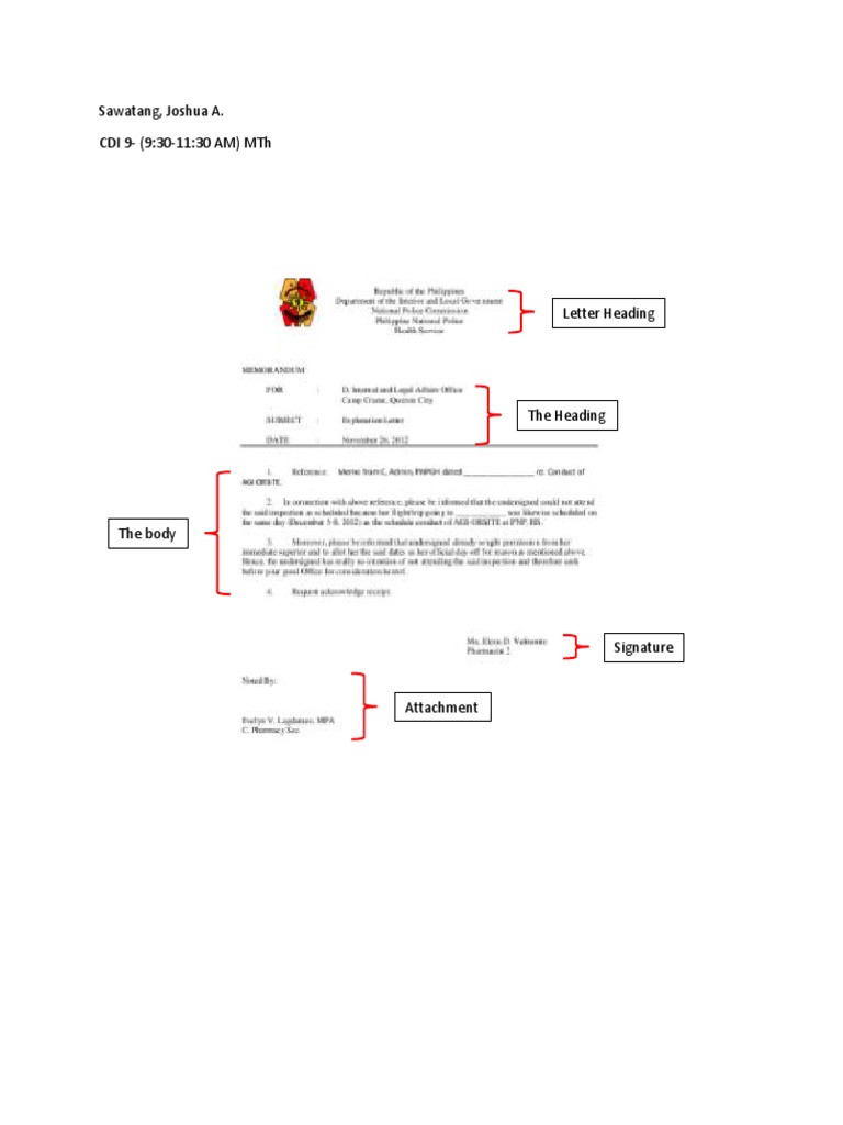 Labeling A Sample Memorandum Letter | PDF