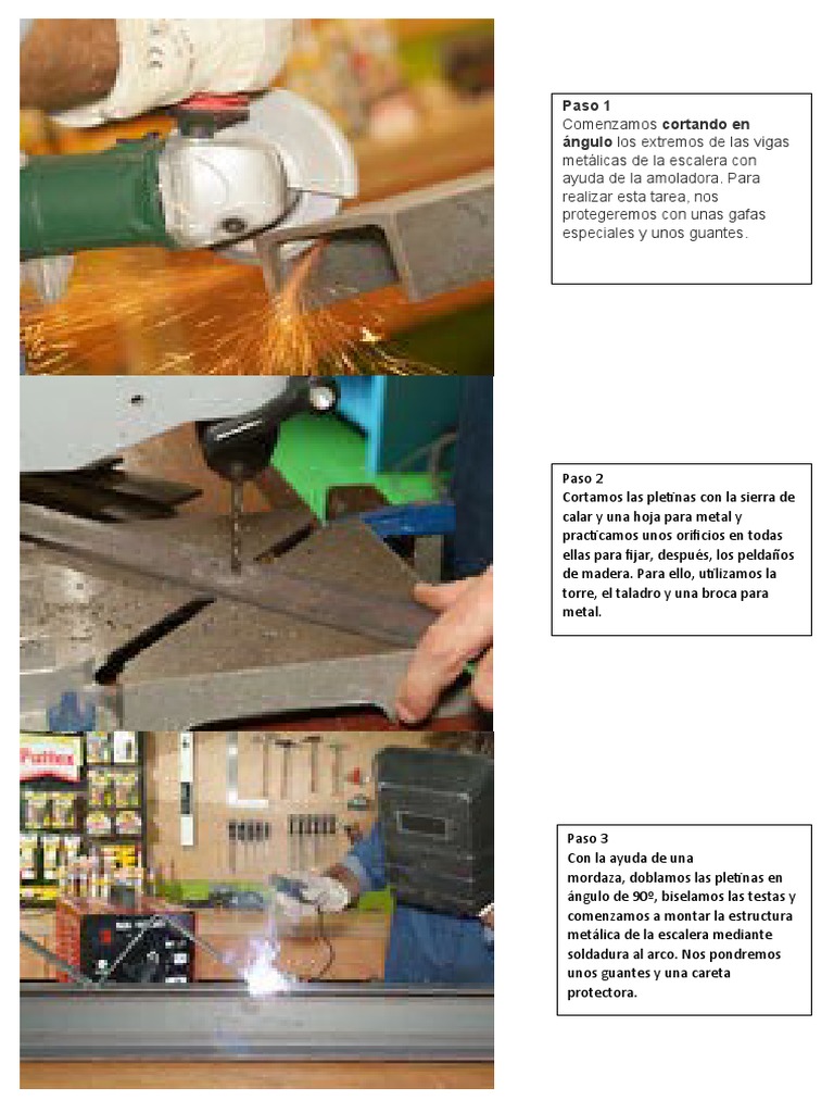 Como Fabricar Gradas de Metal Madera | PDF