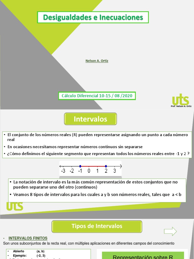 Desigualdades e Inecuaciones | PDF | Intervalo (Matemáticas) | infinito