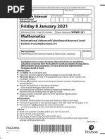 2506 WMA11_01A IAL Pure Mathematics P1 June 2025 (PDF) | PDF | Mathematics | Asymptote