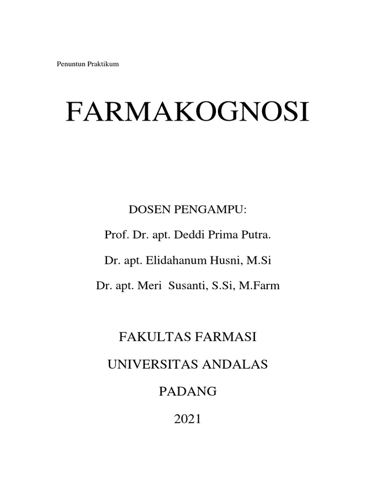 Diktat Farmakognosi | PDF