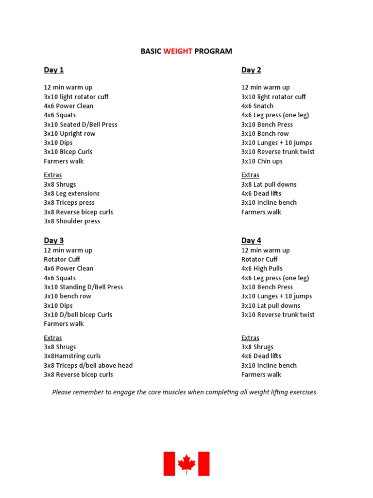 Muscle Mass Weight Program | PDF | Human Anatomy | Physical Fitness