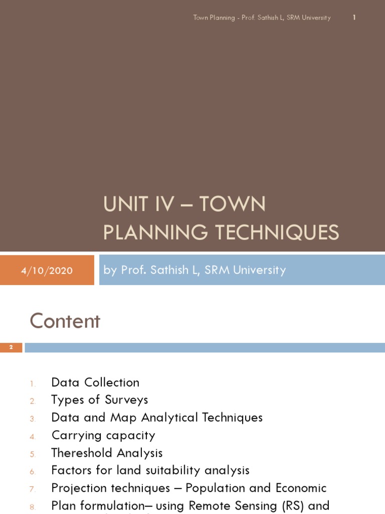 Urban Planning Techniques Overview | PDF | Geographic Information ...