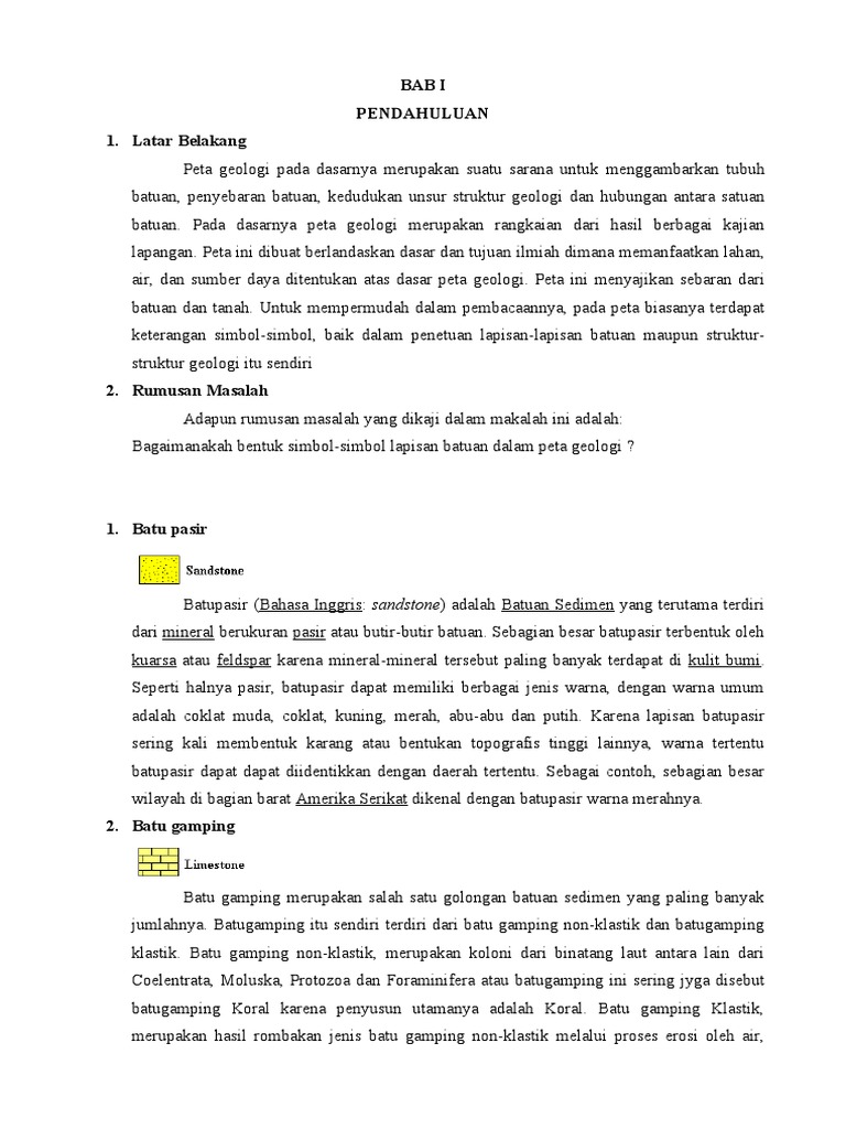 Simbol Litologi dalam Peta Geologi | PDF | Griya & Taman | Sains ...