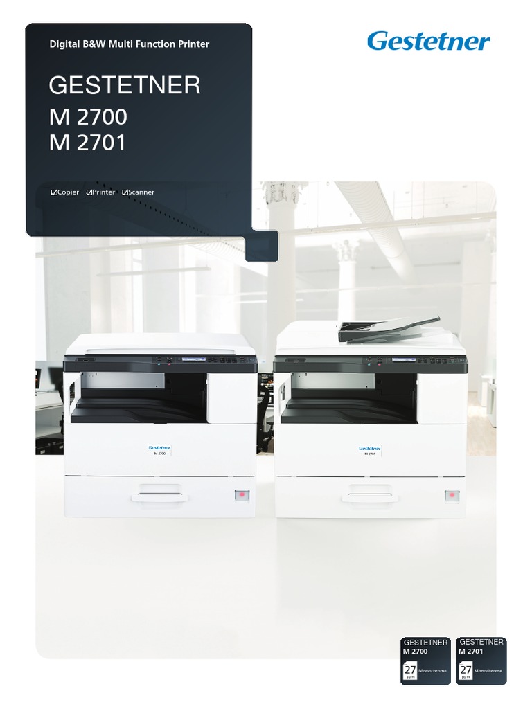 Gestetner: Digital B&W Multi Function Printer | PDF | Image Scanner | Printer (Computing)