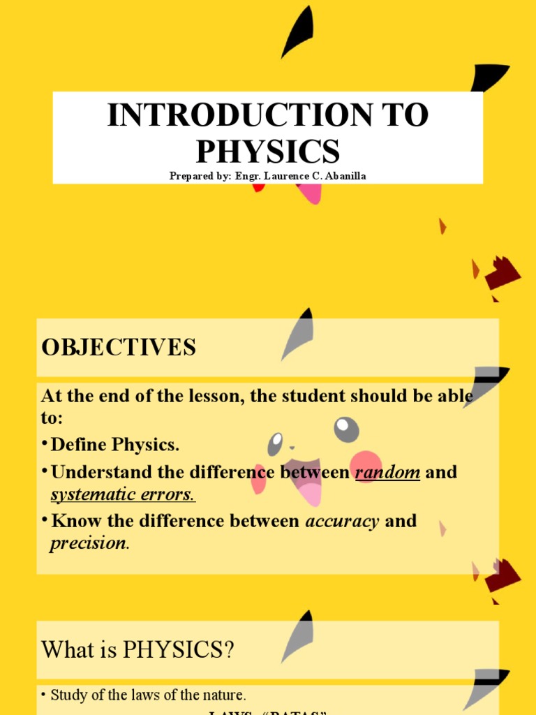 Introduction To Physics | PDF | Accuracy And Precision | Metrology