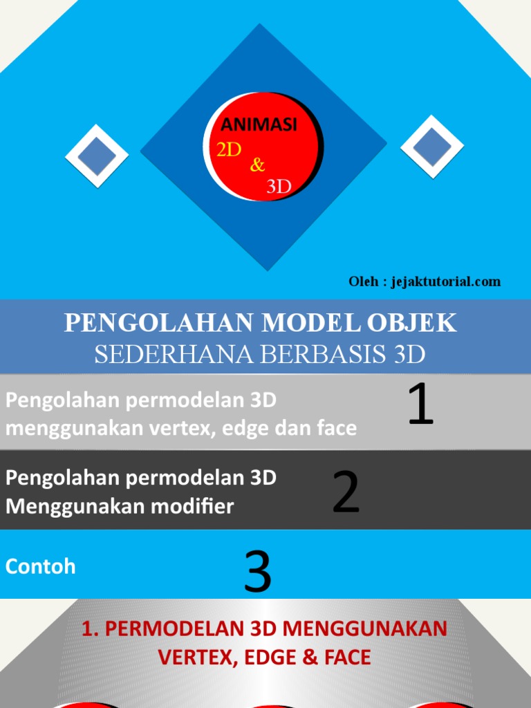 Teknik Dasar Model 3D: Vertex & Modifier | PDF